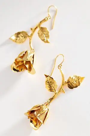 EPONA VALLEY Rose & Vine Earrings - Gold
