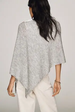 Anthropologie Knit Asymmetric Poncho - Grey