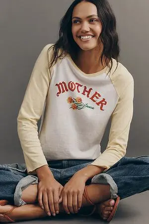 MOTHER The Vintage Sporty Long-sleeve T-shirt Top - White