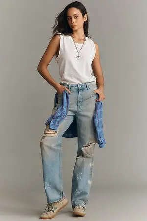 EB DENIM Sofia High-rise Wide-leg Jeans