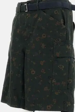 Sacai Floral Print Cargo Shorts