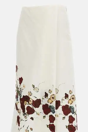 Khaite Floral Print Midi Skirt - Multicolor