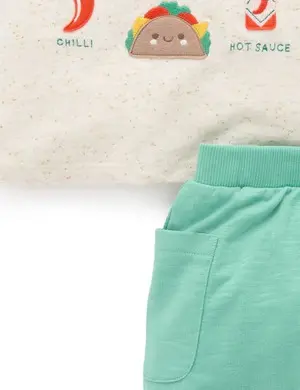 PUREBABY Small Bites Tee And Short Set