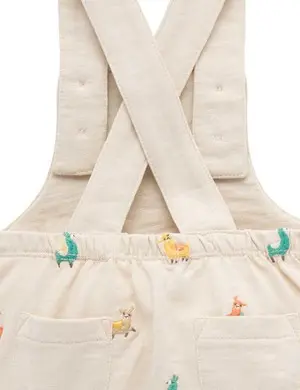 PUREBABY Broderie Overall And Tee Set
