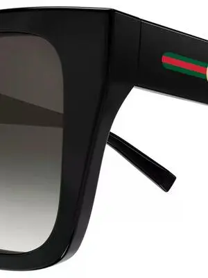 Gucci Geometric Frame Sunglasses - Black