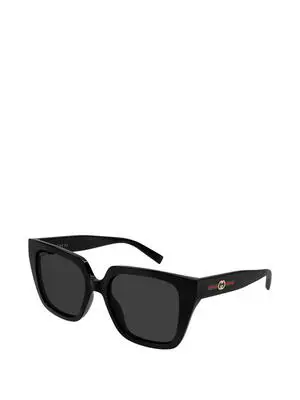 Gucci Geometric Frame Sunglasses - Black