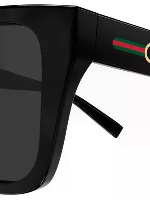 Gucci Geometric Frame Sunglasses - Black