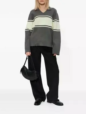 SAMSOE SAMSOE Saanne Striped Collared Sweatshirt