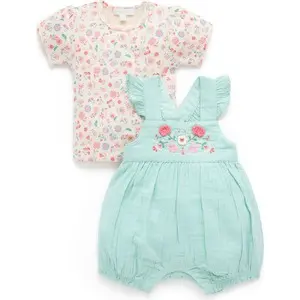PUREBABY Embroidered Overall Set