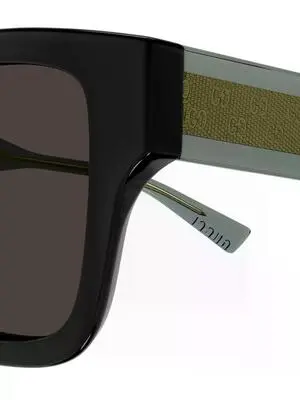 Gucci Rectangle Sunglasses - Black