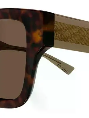 Gucci Square-frame Sunglasses - Brown