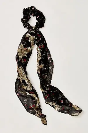 Free People Wild At Heart Shimmer Scarf - Black