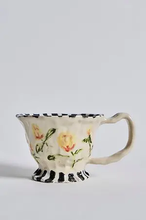 CERAMICSALYSSA Striped Tulip Teacup