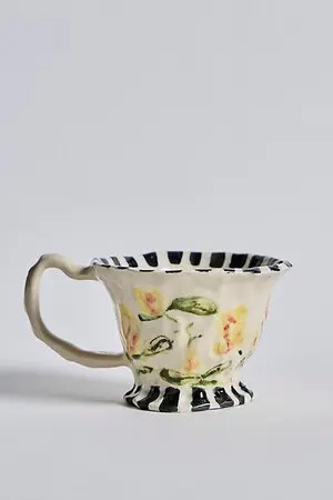 CERAMICSALYSSA Striped Tulip Teacup