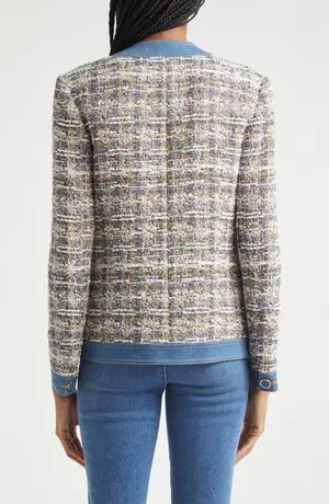 Veronica Beard Ainslee Tweed & Denim Jacket