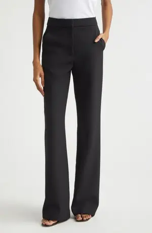 Veronica Beard Tonelli Straight Leg Pants - Black