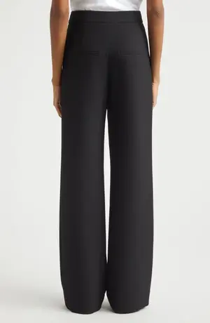Veronica Beard Tonelli Straight Leg Pants - Black