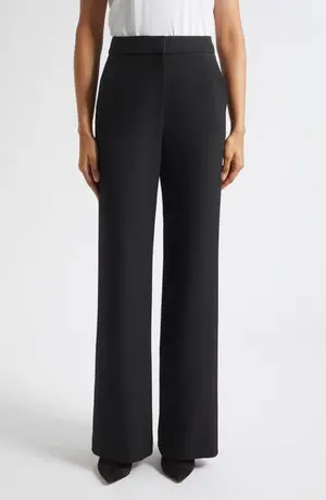 Veronica Beard Tonelli Straight Leg Pants - Black