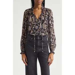 Veronica Beard Hickory Paisley Silk Blouse