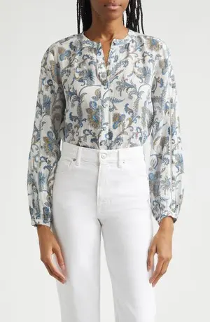 Veronica Beard Soleil Paisley Print Top