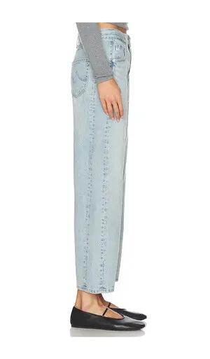 Ag Hattie Barrel Crop Denim - Blue