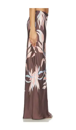Rococo Sand Floral Maxi Skirt - Brown
