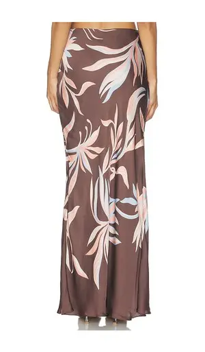 Rococo Sand Floral Maxi Skirt - Brown