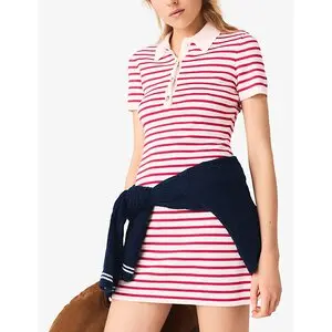 Maje Striped Cotton-blend Mini Dress