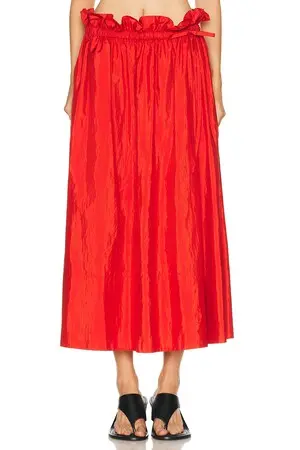 Pleated Satin Skirts