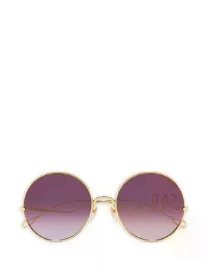 Chloé Round-frame Sunglasses - Gold