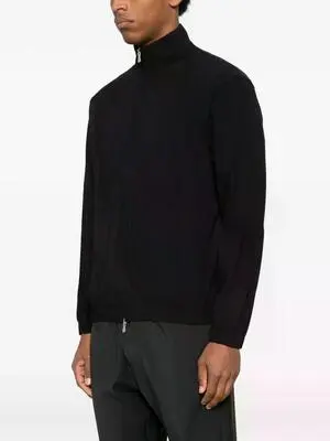 Eleventy High-neck Bomber Jacket - Black