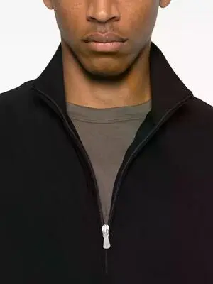 Eleventy High-neck Bomber Jacket - Black