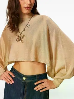 TWINSET Lurex Cropped Top