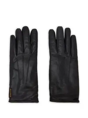 MOORER Logo Detail Gloves - Black