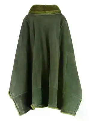 Alberta Ferretti Textured-trim Poncho