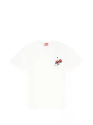 DIESEL Graphic Print T-shirt - White