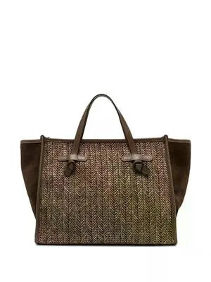 GIANNI CHIARINI Miss Marcella Woven Tote Bag - Brown