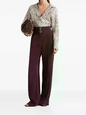 Marella Double-buckle Wide-leg Trousers