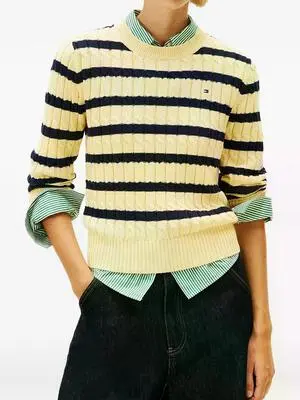 Tommy Hilfiger Striped Cable-knit Sweater