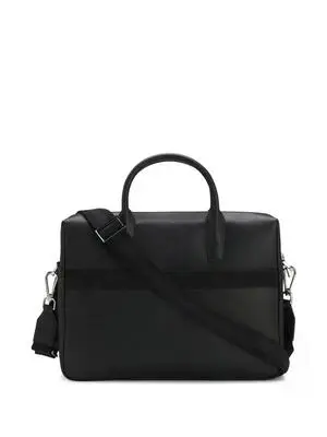 BOSS Leather Zip Laptop Bag