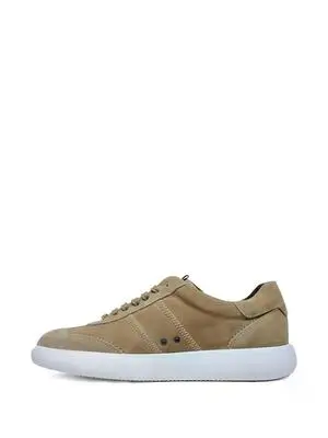 Brioni Stitched Leather Trainers