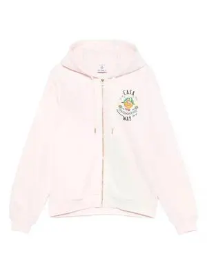 Casablanca Casa Way Full-zip Hoodie - Pink