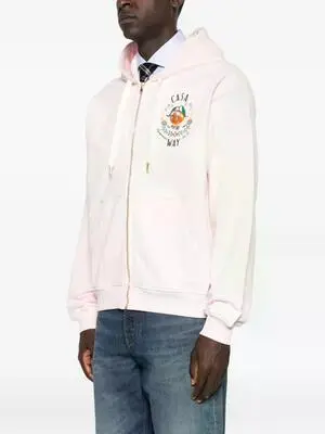 Casablanca Casa Way Full-zip Hoodie - Pink
