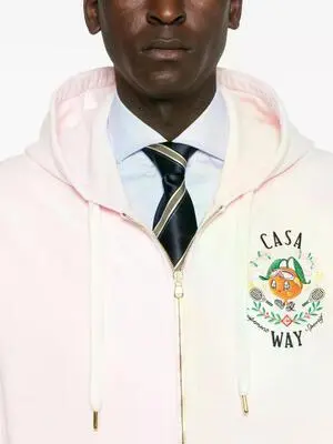 Casablanca Casa Way Full-zip Hoodie - Pink
