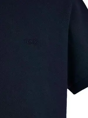 TOD'S Logo-embroidered Polo Shirt - Blue