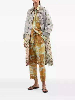 PIERRE-LOUIS MASCIA Printed Trousers - Brown