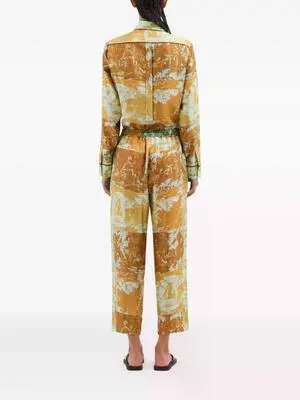 PIERRE-LOUIS MASCIA Printed Trousers - Brown
