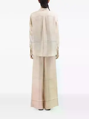 PIERRE-LOUIS MASCIA Floral-print Button-up Shirt - Neutrals