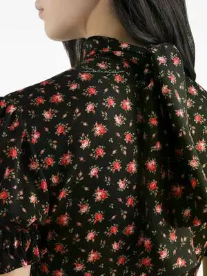 Dolce & Gabbana Floral High-neck Blouse