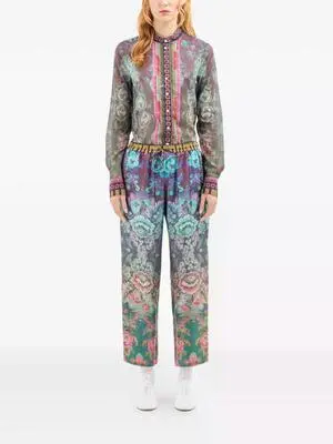 PIERRE-LOUIS MASCIA Floral Straight-leg Trousers